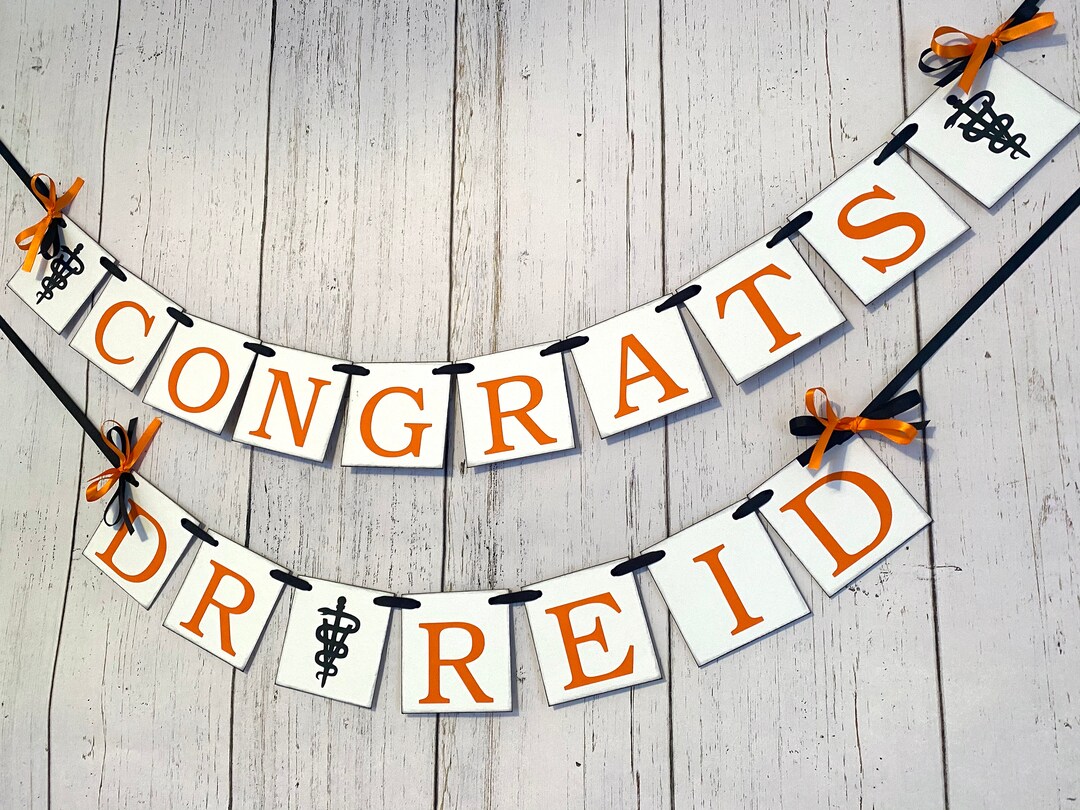 Veterinarian Doctor Graduation Banner - Vet Graduation Decor - Congrats ...