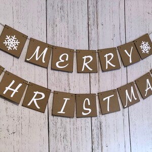 Rustic Christmas Decorations Merry Christmas Banner Farmhouse Christmas ...