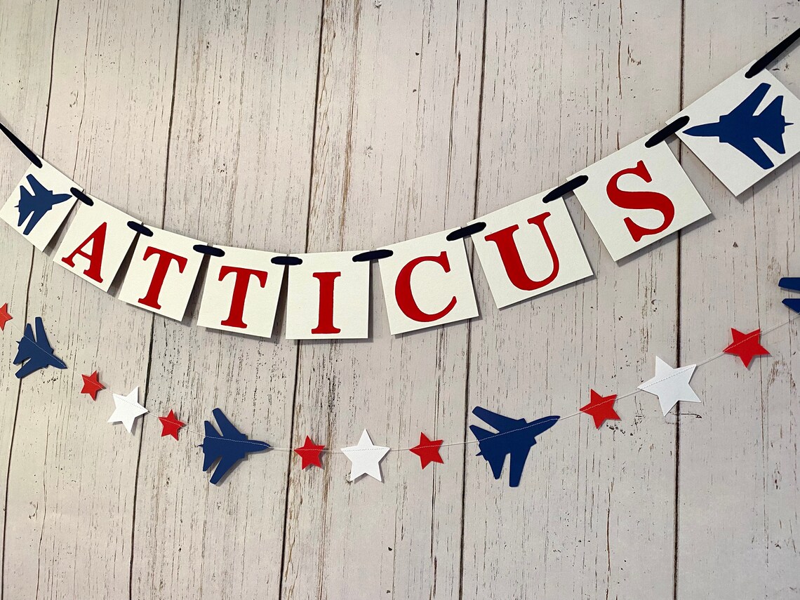 Military Jet Baby Shower Decorations Custom Jet Birthday - Etsy