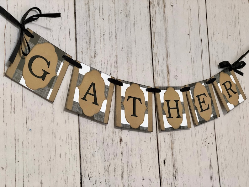 Thanksgiving Decorations Gather Banner Friendsgiving | Etsy