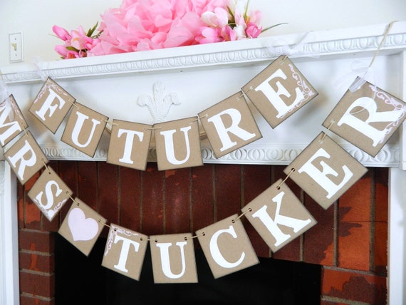 Rustic Bridal Shower Decorations / Custom Future Mrs Banner / Soon to ...