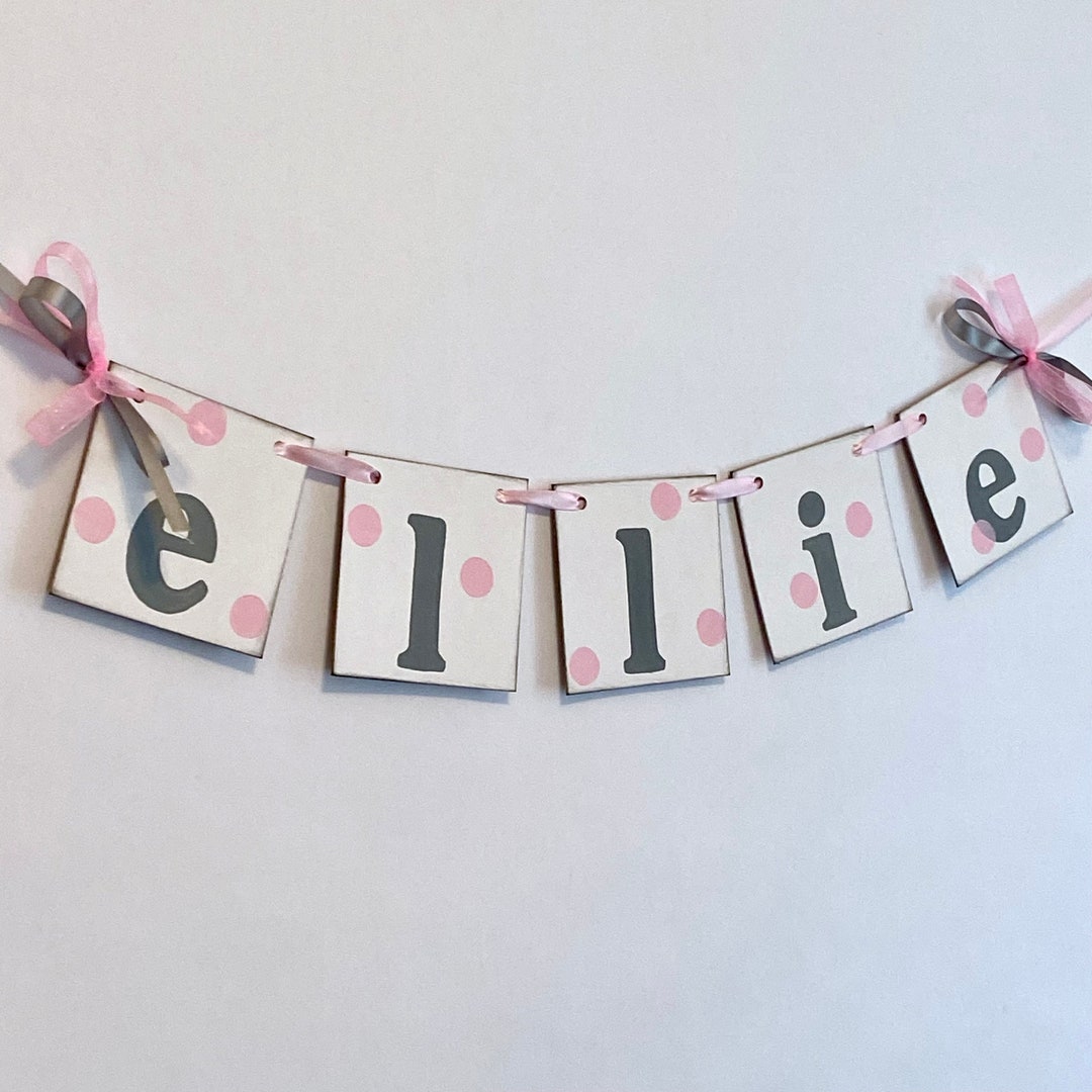 Custom Baby Name Banner , Baby Shower Decorations Boy , First Birthday ...