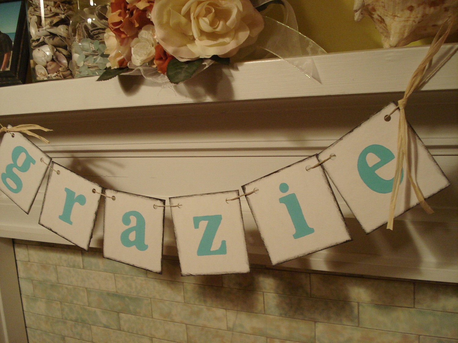 Wedding Banners GRAZIE Banner Italian Wedding Decor | Etsy