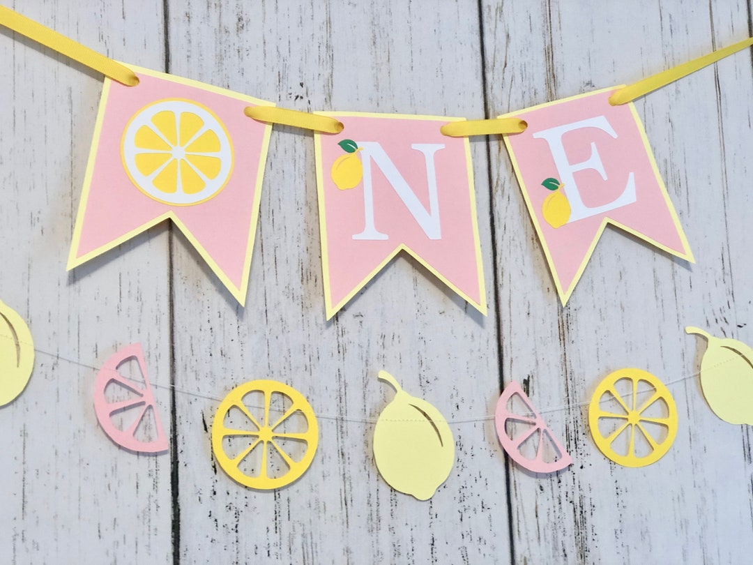 Lemon First Birthday Decor High Chair Decorations Lemonade Themed 1st ...