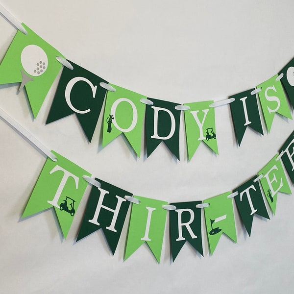 Golf Theme 30th Birthday Banner - Etsy