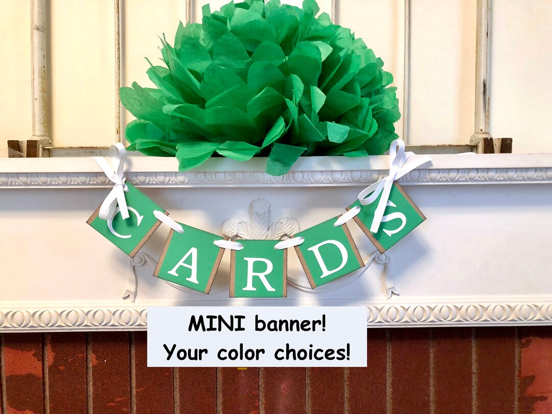 Cards Banner - Mini Cards Banner- Graduation Party Decorations- Wedding ...