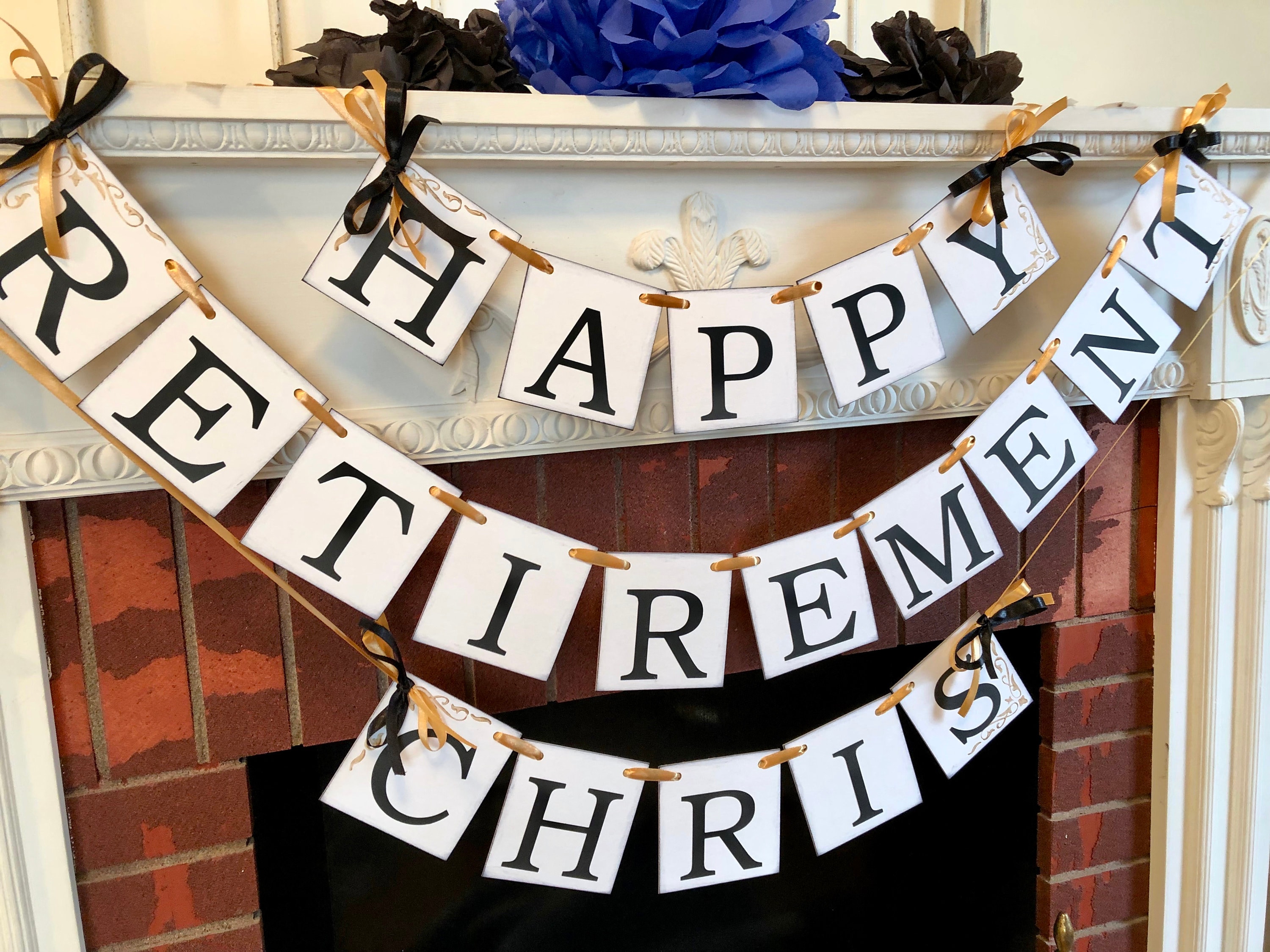 Happy Retirement Banner / Retirement Party Sign / Party - Etsy UK