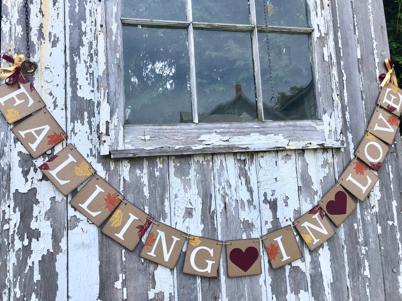 Falling in Love Sign Fall Wedding Decorations Bridal - Etsy