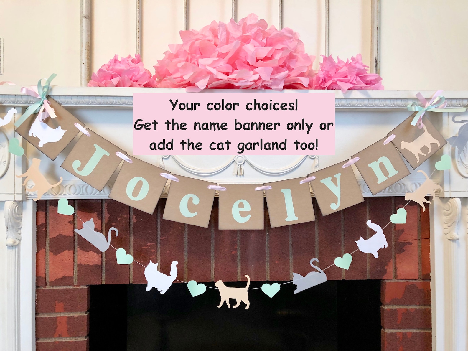 Custom Kitty Cat Birthday Decorations Cat Baby Shower - Etsy