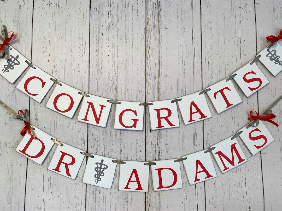 Veterinarian Doctor Graduation Banner - Vet Graduation Decor - Congrats ...