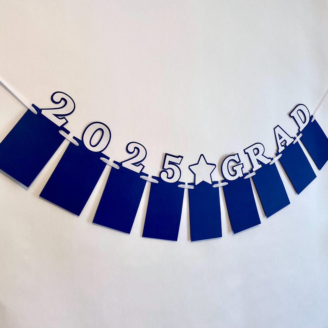 Graduation Photo Banner, College Grad Party Decoration, Class of 2025 ...