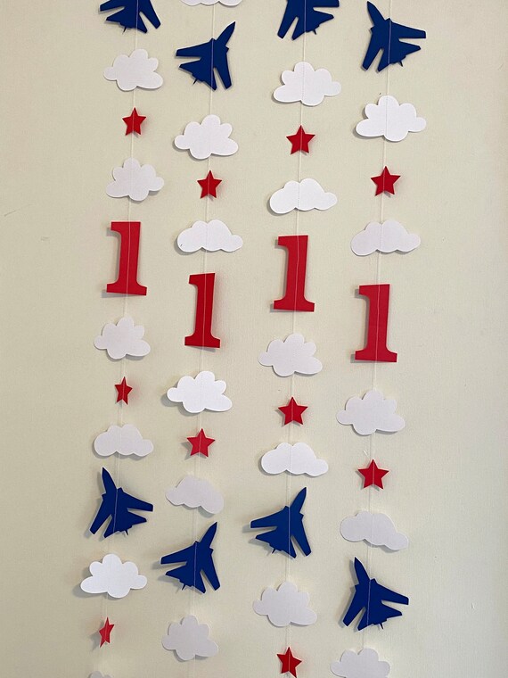TWO Fly Birthday Decor- Airplane First Birthday - Military Jet 1st ...