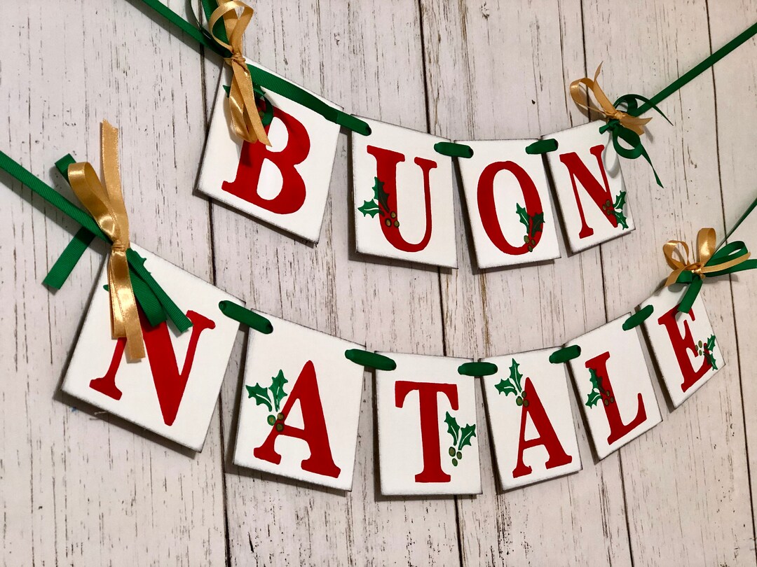 Buon Natale Banner: Vintage Italian Christmas Garland - Etsy