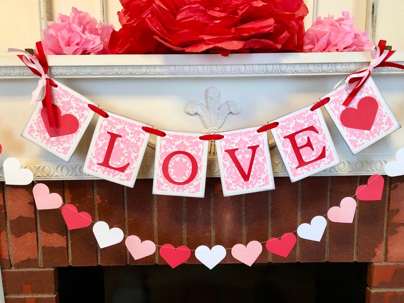 Valentines Day Decorations / Love Banners / Photo Prop / - Etsy