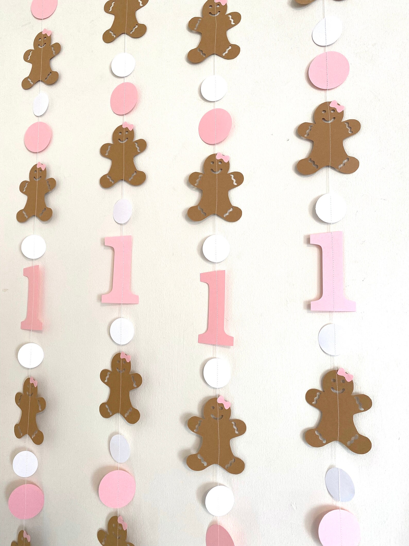 Gingerbread First Birthday Cake Topper Girl Gingerbread | Etsy