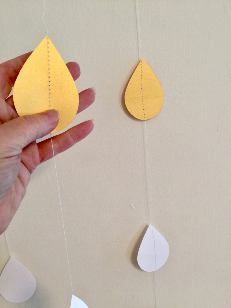 Baby Sprinkle Decorations Raindrop Garland Raindrop Nursery - Etsy