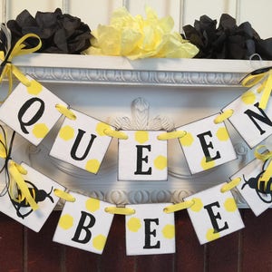 Queen Bee First Birthday Decorations , Bumble Bee Birthday Decor, Mini ...