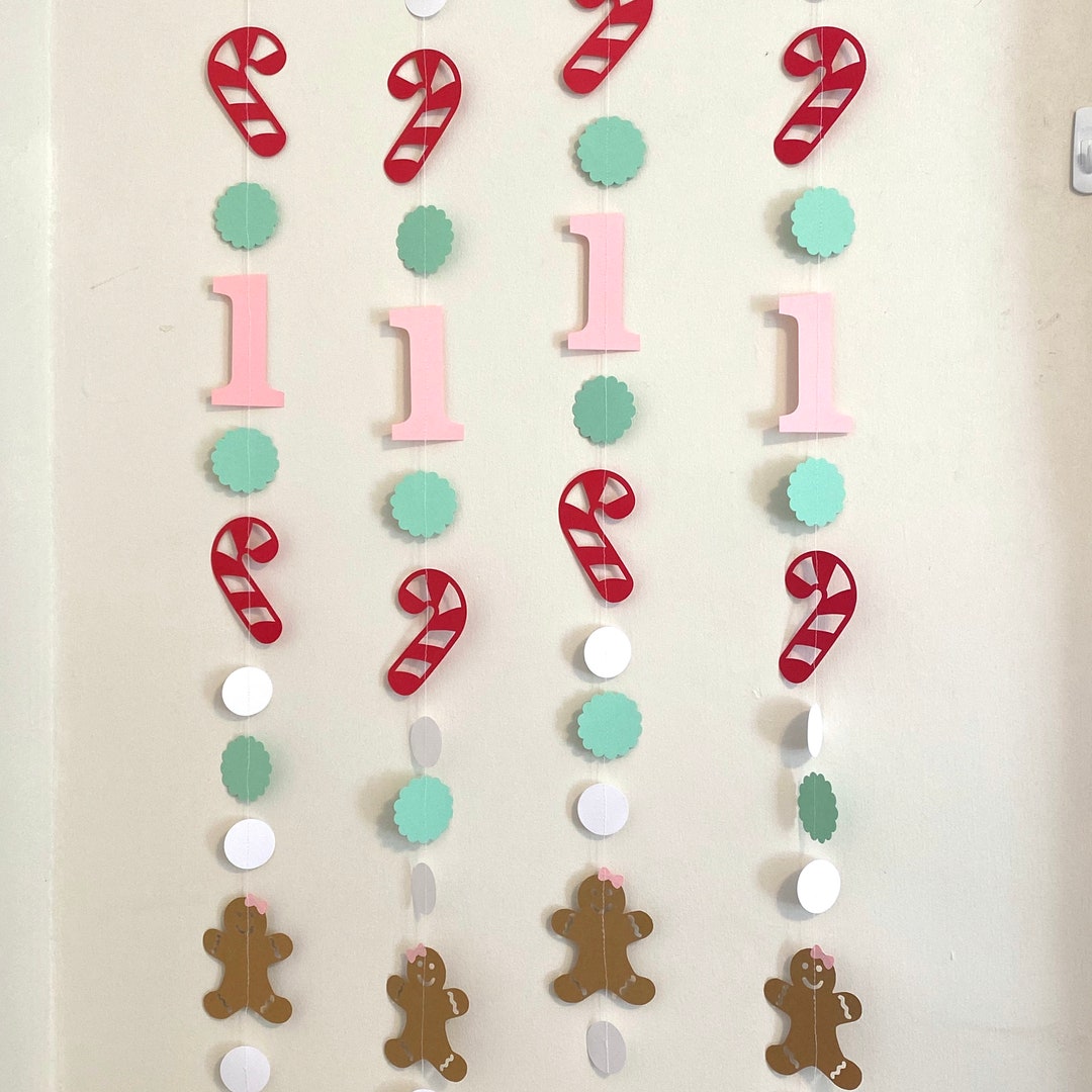 Sweet One Gingerbread 1st Birthday Garland - Gingerbread Background ...