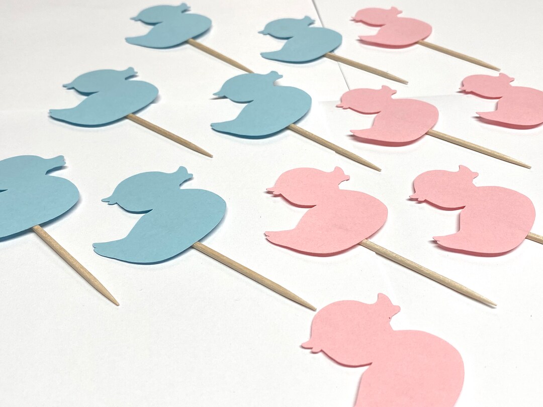 Waddle It Be Duck Baby Shower Decor, Gender Reveal Duck Cupcake Toppers ...