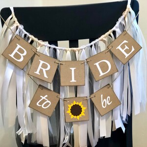 Sunflower Bride to Be Chair Banner: Bridal Shower Decor - Etsy