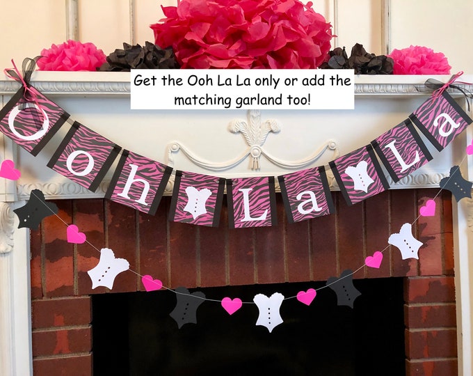Lingerie Bridal Shower Decorations Ooh La La Banner Lingerie Party ...