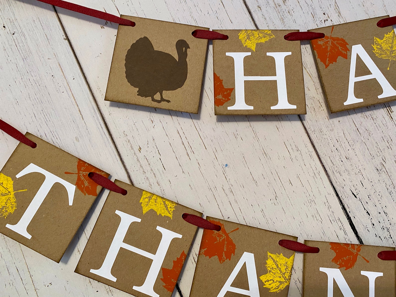 Happy Thanksgiving Banner / Fall Hostess Gift / Thanksgiving - Etsy