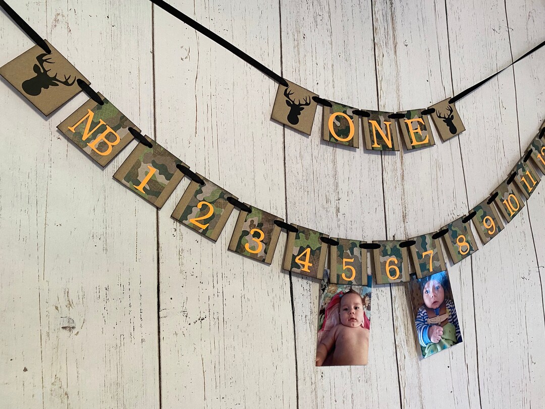 Oh Deer First Birthday Decorations Hunters Orange Camo 1st Birthday ...