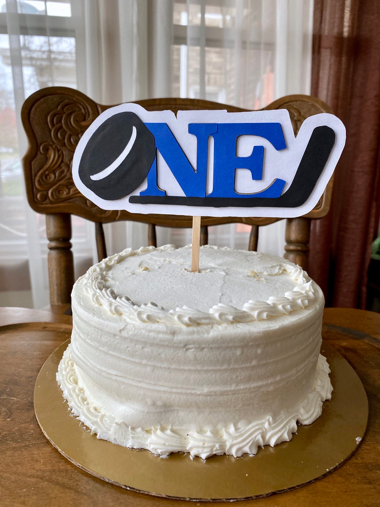 Hockey Rookie Year Cake Topper One Topper Hockey 1st - Etsy