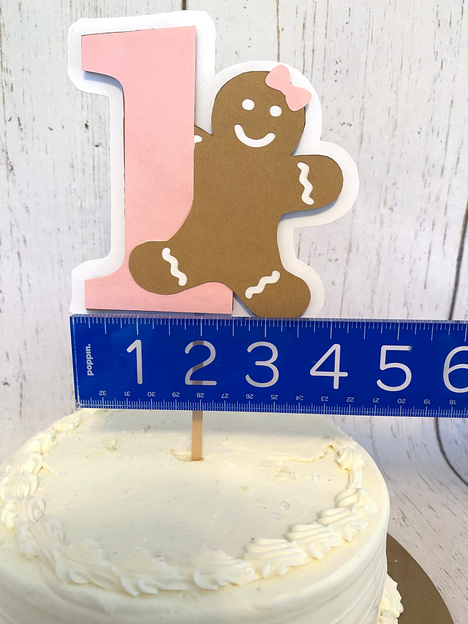 Gingerbread First Birthday Cake Topper Girl ONE Cake Topper - Etsy