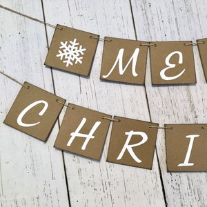 Rustic Christmas Decorations Merry Christmas Banner Farmhouse Christmas ...