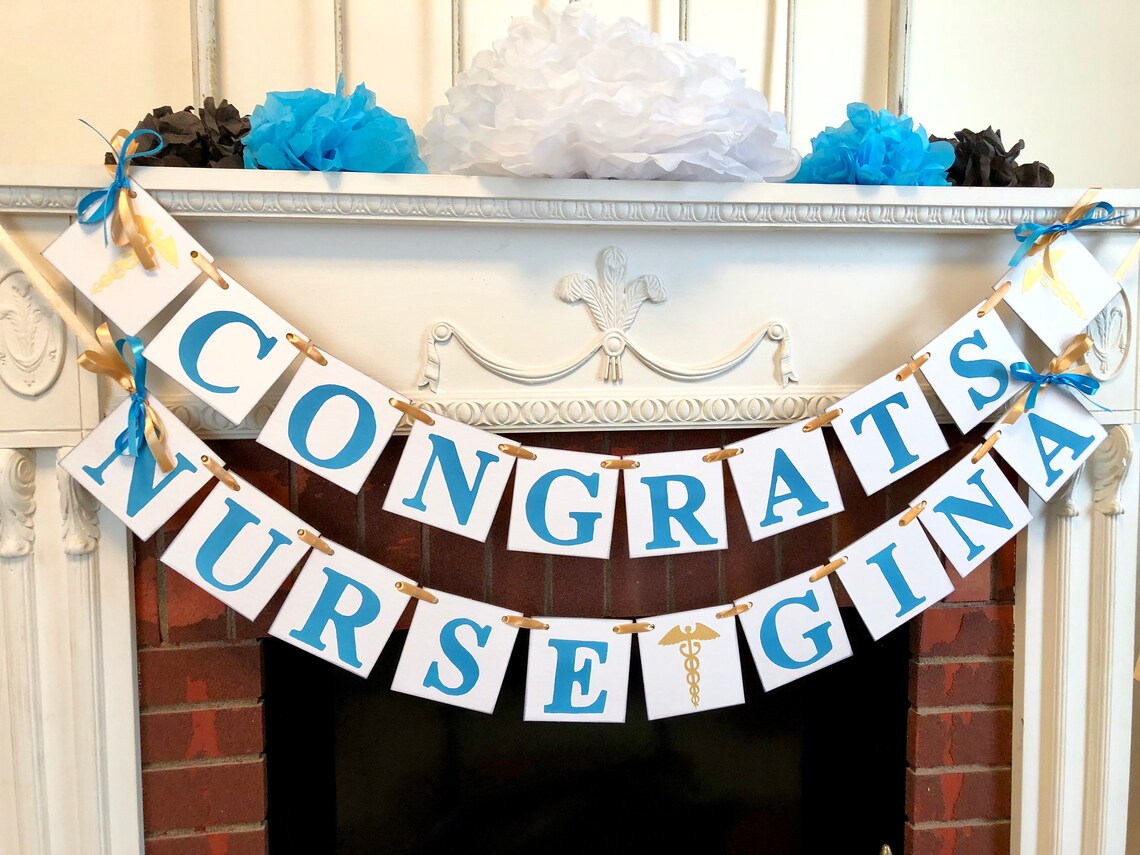 Nurse Graduation Decor Medical Graduation Banner Congrats - Etsy