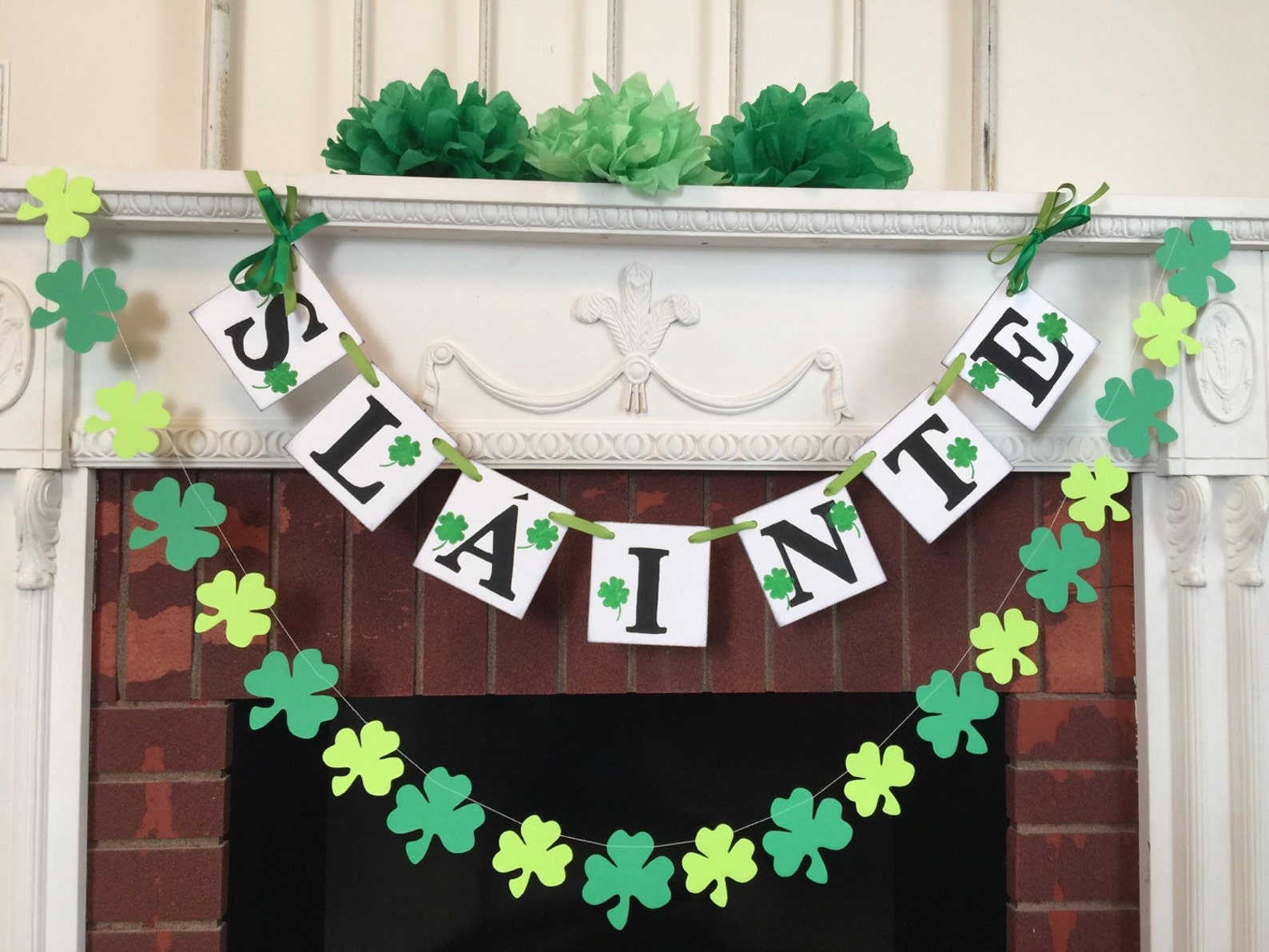 St Patricks Day Decor SLAINTE Banner St Patricks Day Banner St - Etsy