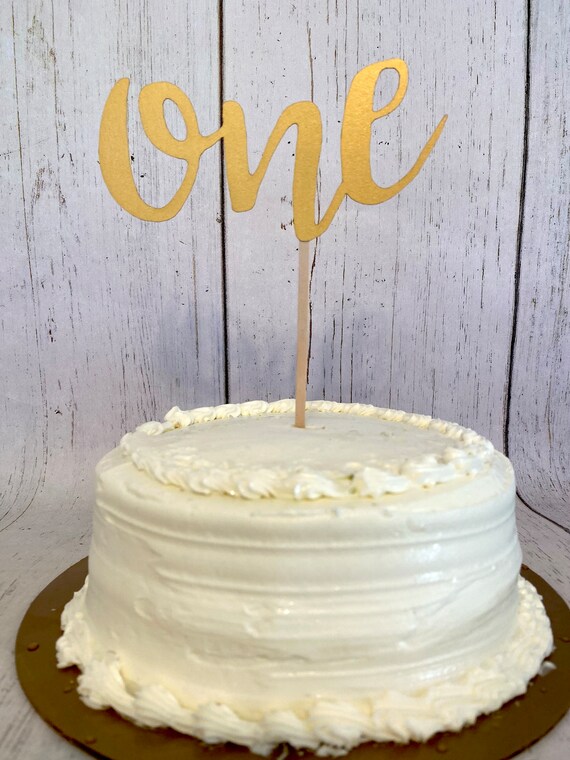 Gold 1st Birthday Cake Topper, ONE Cake Topper, 1st Birthday ...