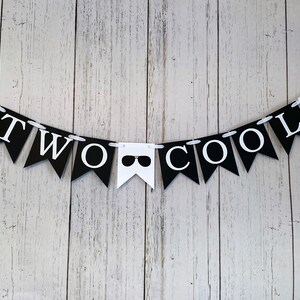 TWO COOL Banner - Two Cool Sign - 2nd Birthday Banner - 2nd Sunglass ...