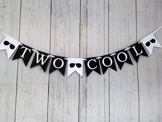 TWO COOL Banner Two Cool Sign 2nd Birthday Banner 2nd | Etsy