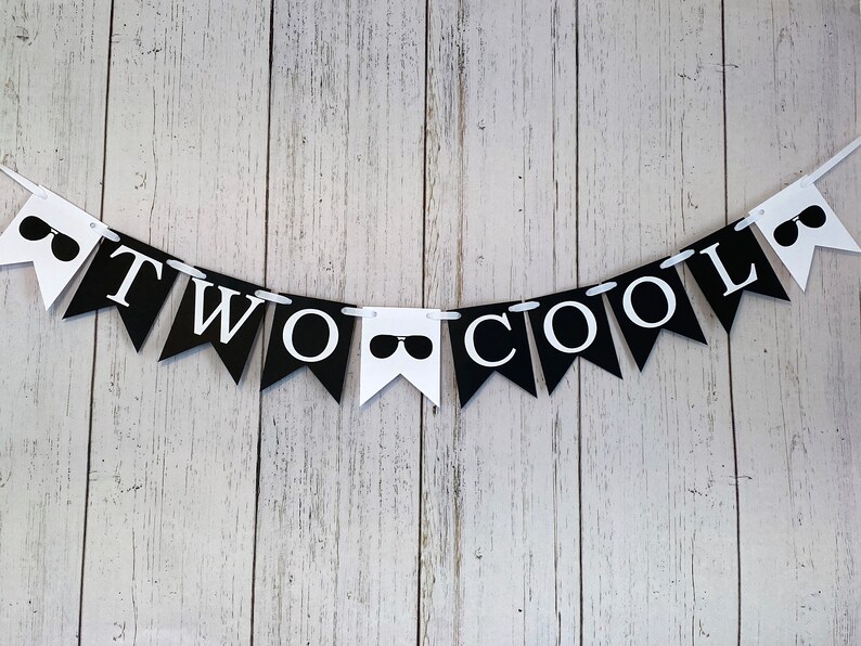 TWO COOL Banner Two Cool Sign 2nd Birthday Banner 2nd | Etsy