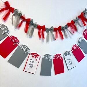 Gray and Red Graduation Photo Banner - Graduation Party Decorations - K ...