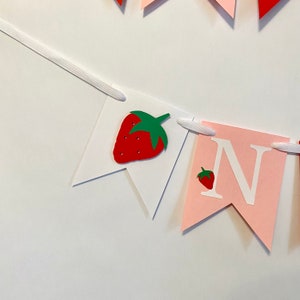 Strawberry 1st Birthday Banner: Personalized Berry Sweet One Party - Etsy