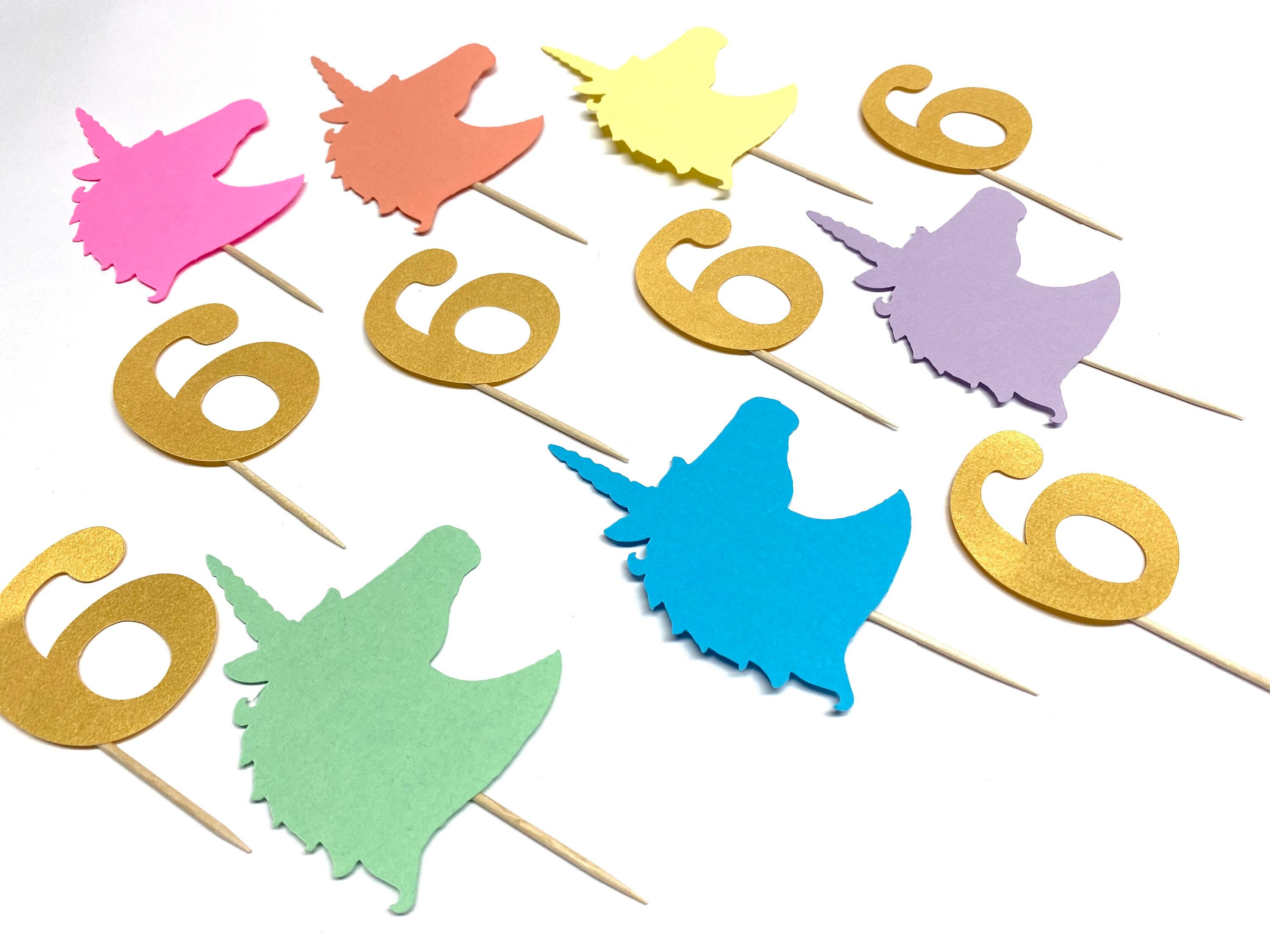 Unicorn Birthday Cupcake Toppers Magical Unicorn Decoration - Etsy