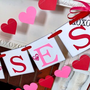 Valentines Day Decorations , Hugs and Kisses Banner , Valentine Gift ...