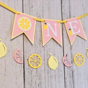 Lemon First Birthday Decor High Chair Decorations Lemonade Themed 1st ...