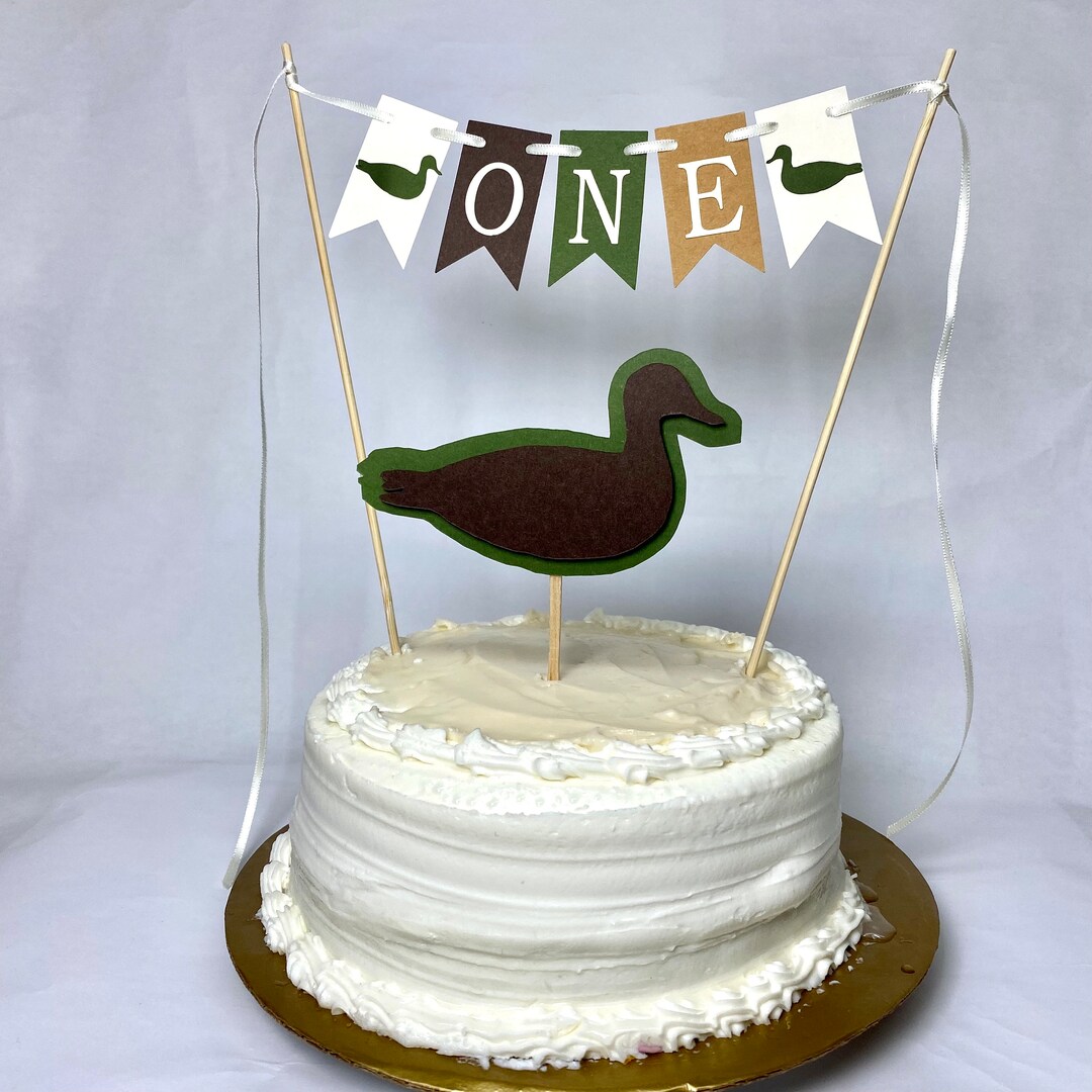 Duck Hunting Cake Topper, Mallard Themed 1st Birthday, Waddle It Be ...