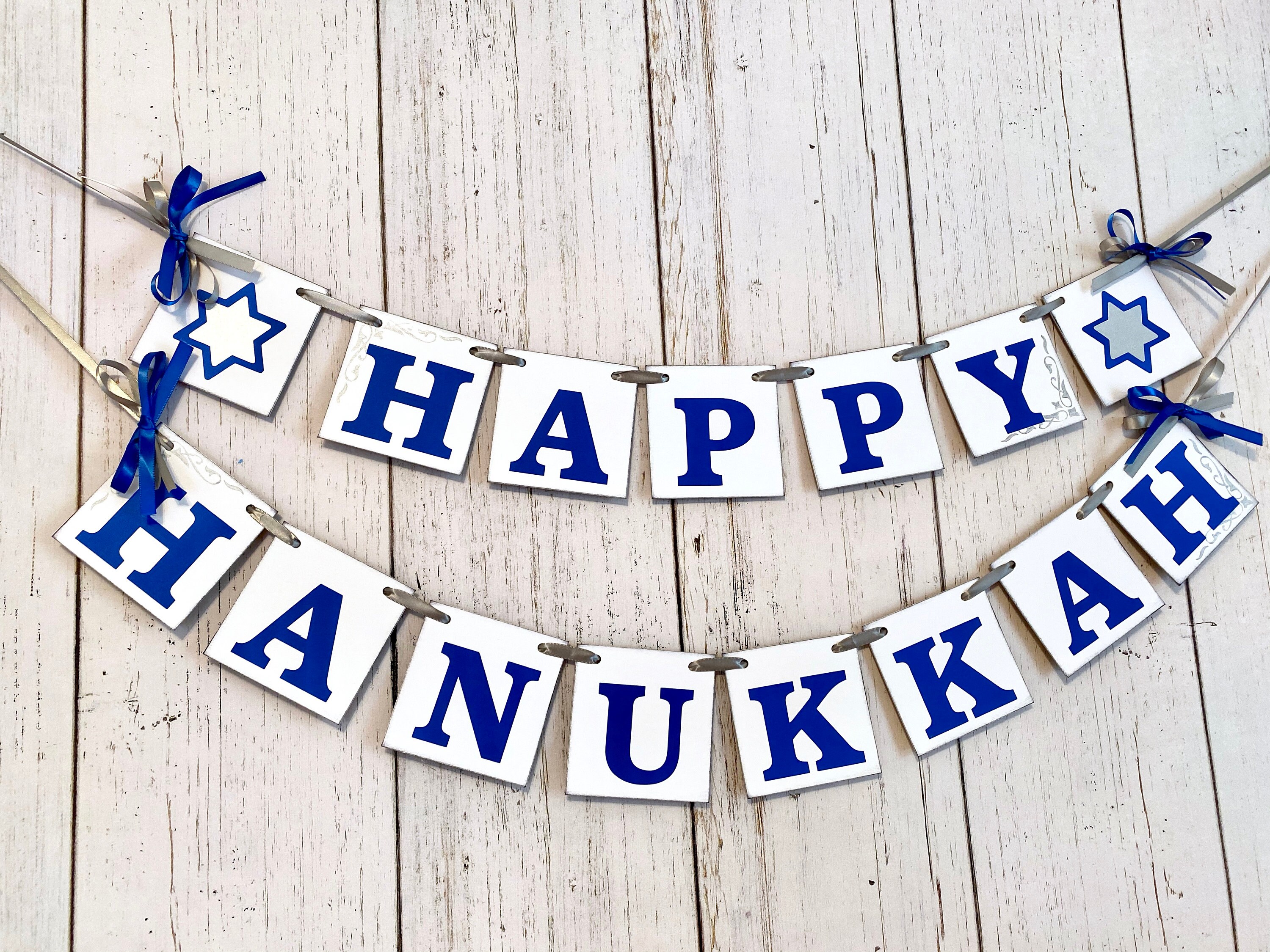 Hanukkah Decorations Happy Hanukkah Banner Dreidel Banner - Etsy Canada