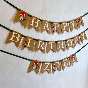 Mushroom First Birthday Decorations - Toadstool 1st Birthday Banner ...
