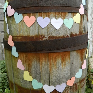 Valentines Decorations Pastel Heart Bunting Valentines Candy Hearts ...