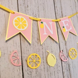 Lemon First Birthday Decor High Chair Decorations Lemonade Themed 1st ...
