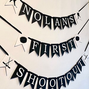 Custom Hockey 1st Birthday Banner: "first Shootout" Party Decor - Etsy
