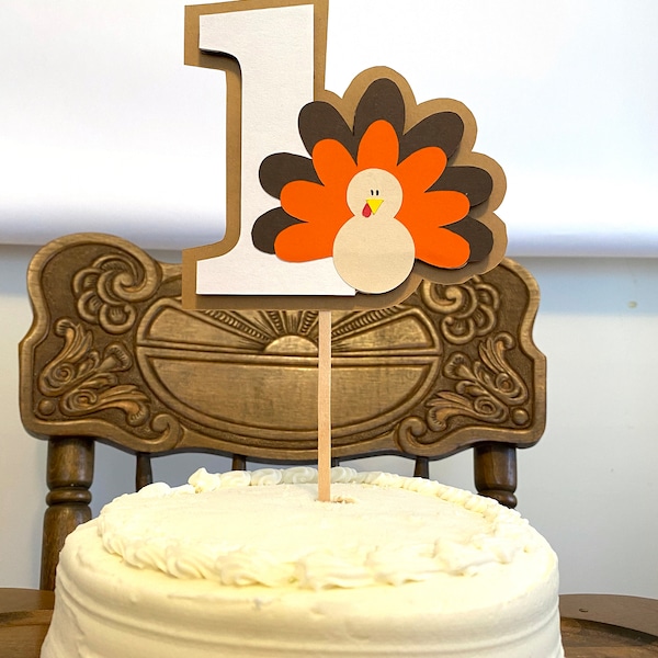 Turkey First Birthday Cake Topper - Etsy