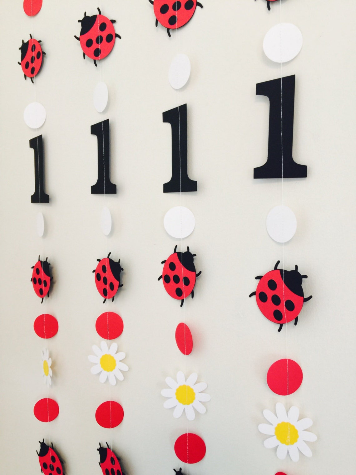 Ladybug First Birthday Decorations 1st Birthday Garland - Etsy