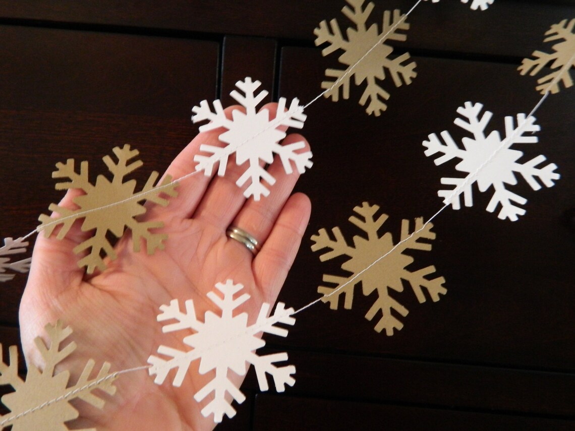 Snowflake Garland Winter Onederland Birthday Decor 6ft - Etsy